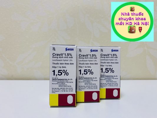 CRAVIT 1.5 % 5ml - Nhật - Nhà thuốc chuyên khoa mắt HD Hà Nội