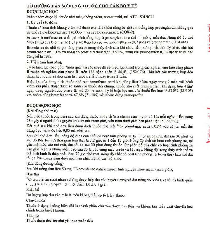 Bronuck 0.1% 5ml - Nhật - Nhà thuốc chuyên khoa mắt HD Hà Nội