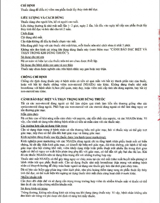 Bronuck 0.1% 5ml - Nhật - Nhà thuốc chuyên khoa mắt HD Hà Nội