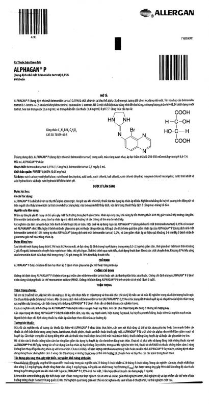 Alphagan P 0.15% 5ml - Ireland - Nhà thuốc chuyên khoa mắt HD Hà Nội