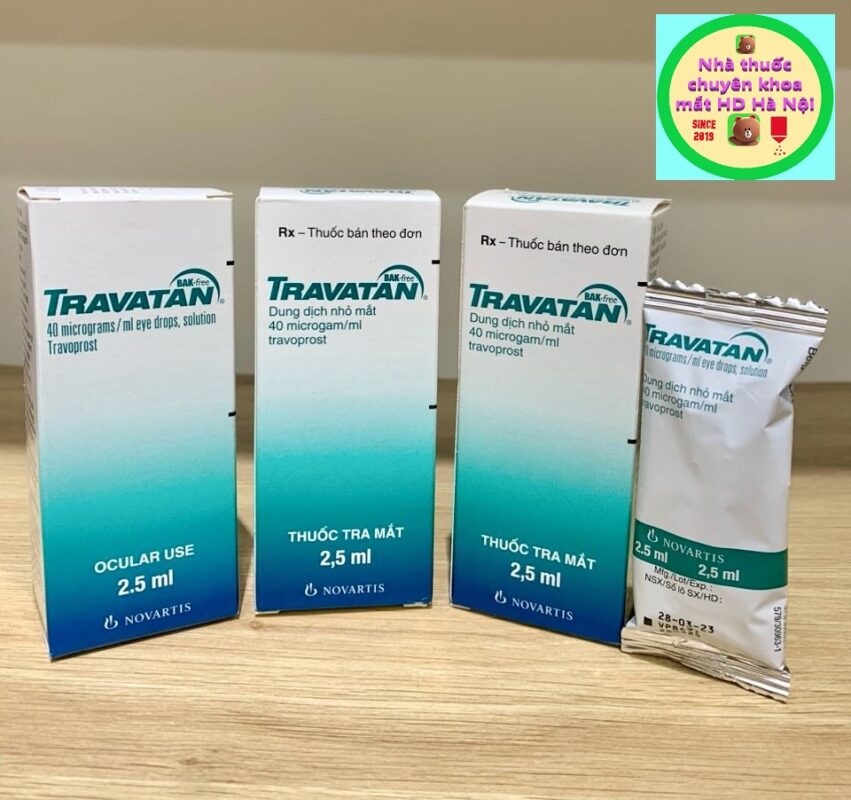 Travatan 0.004% 2.5ml - Bỉ - Nhà thuốc chuyên khoa mắt HD Hà Nội