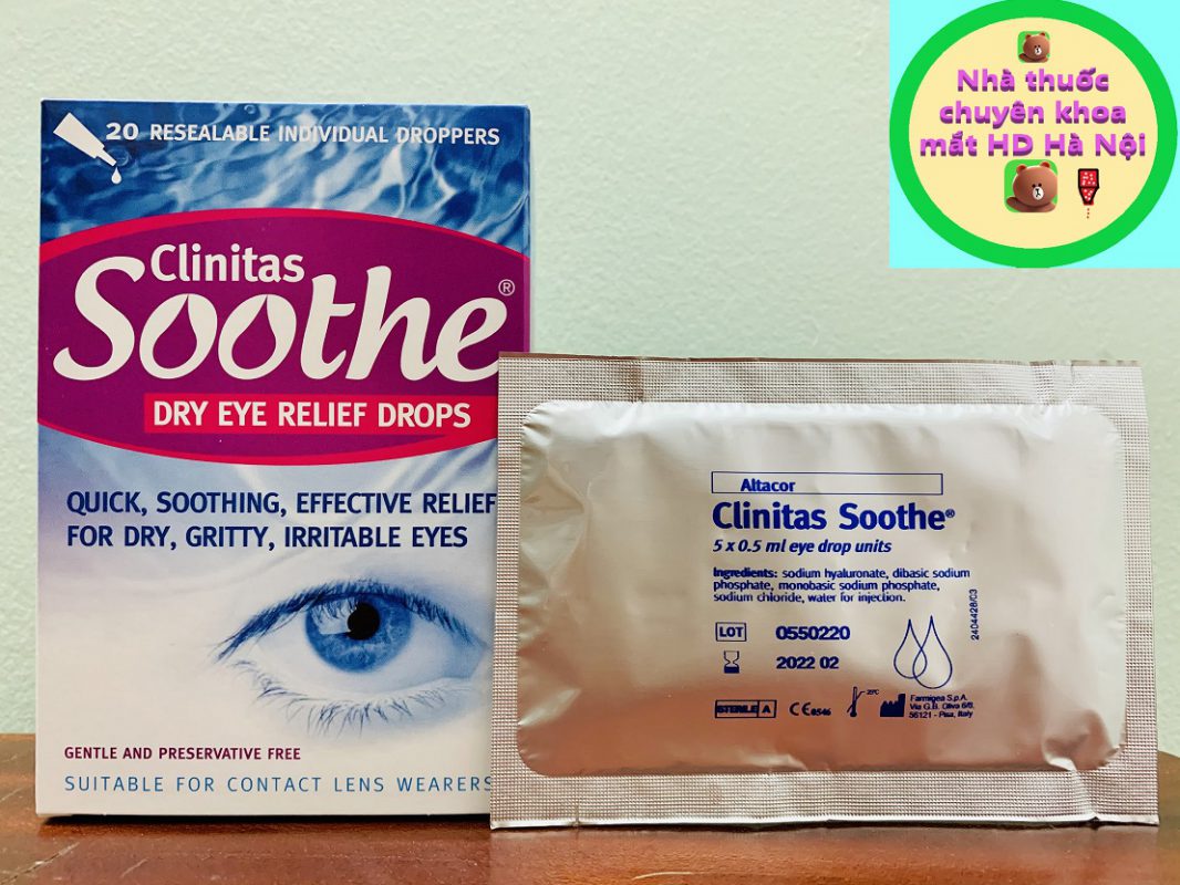 Clinitas Soothe 0.4% -Ý - Nhà thuốc chuyên khoa mắt HD Hà Nội